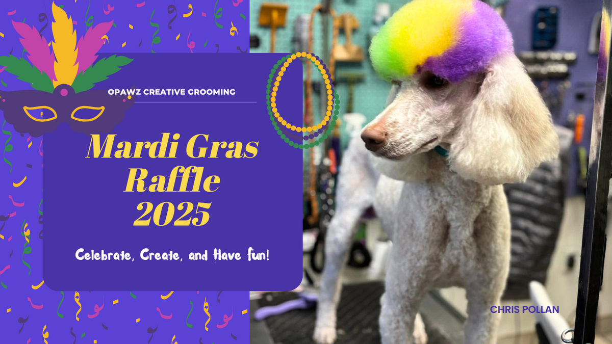 OPAWZ Mardi Gras Raffle 2025 Creative Dog Grooming