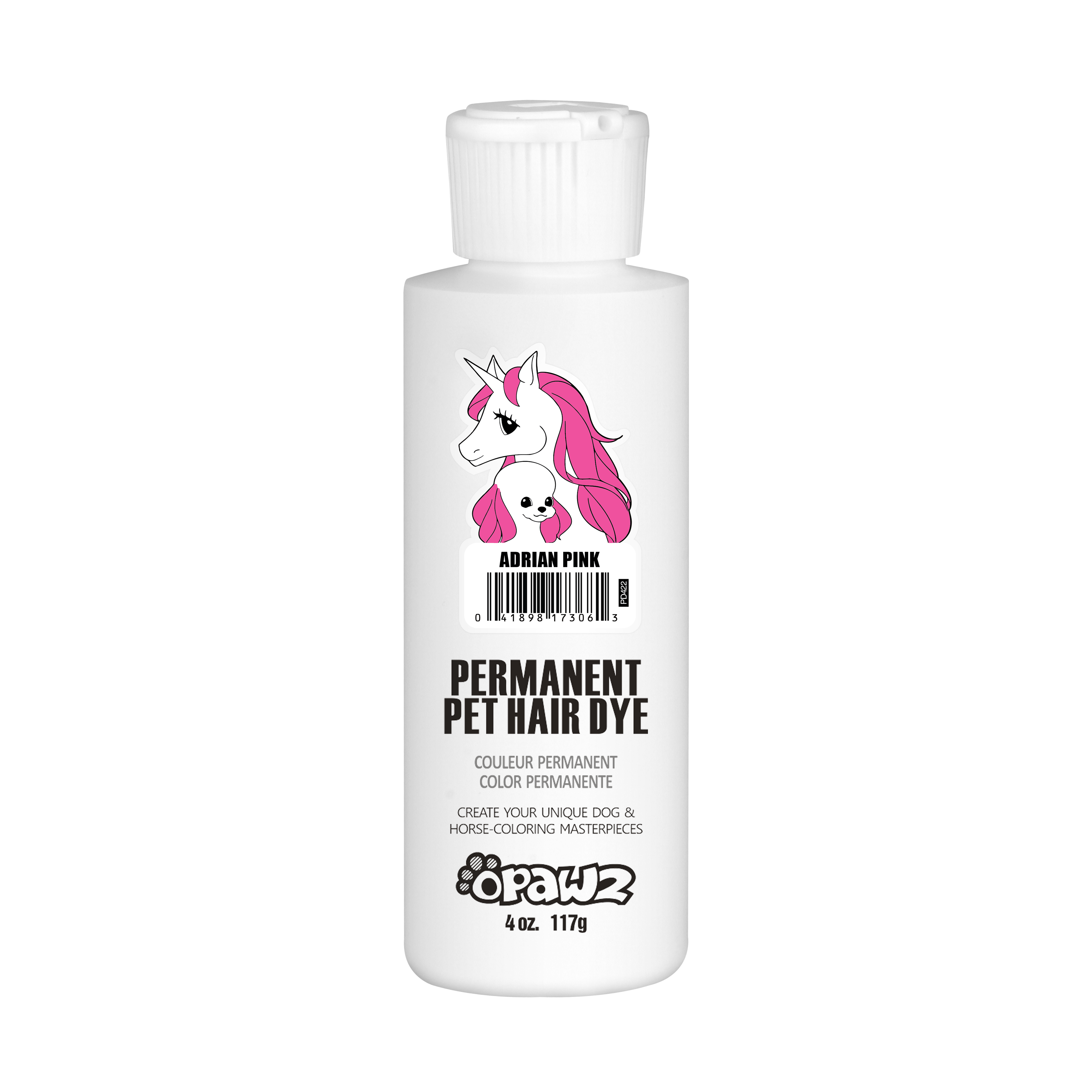 Adrian Pink Dog Hair Dye by OPAWZ - Lasts 20 Washes